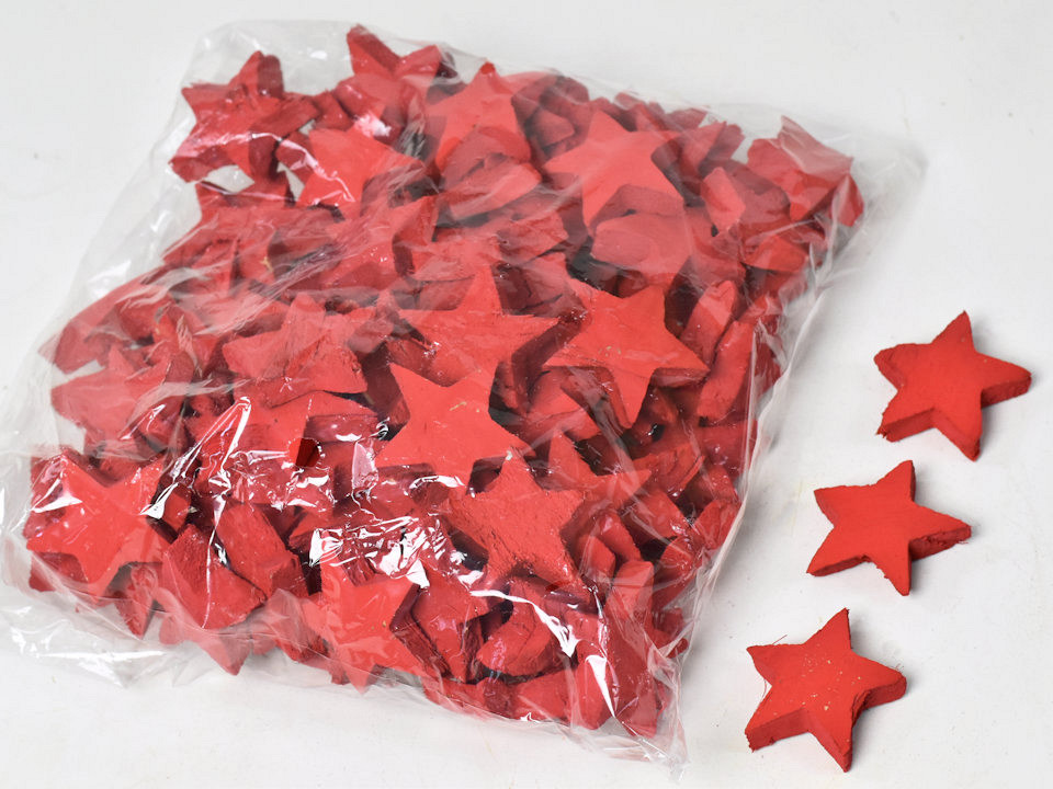 Coconut Star Red 5cm 100pcs | Decofleur